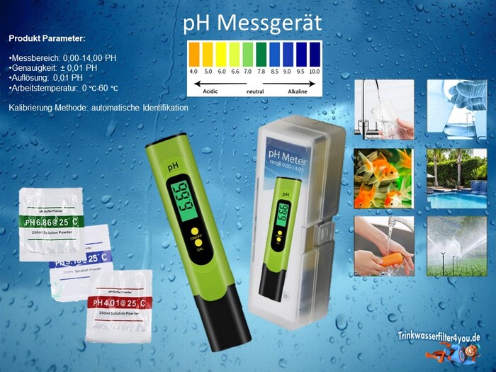 pH Messgerät in der Box mit Pufferlösung :: Trinkwasserfilter4you.de